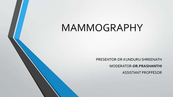 Mammography positioning technique for MLO View | PPTX | Death, Injury ...