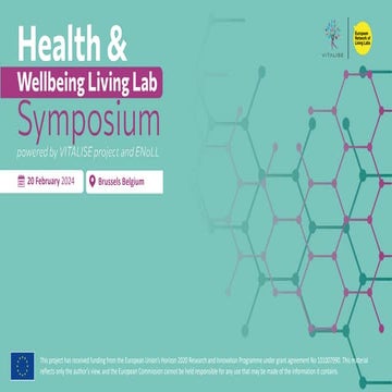 Health and Wellbeing Living Lab Symposium Presentations | PDF | Cloud ...