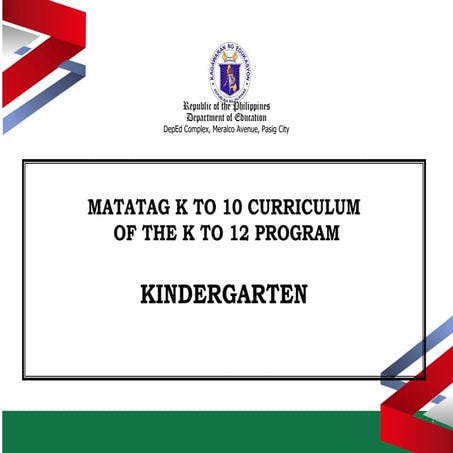 FINAL MATATAG Kindergarten CG 2023 pdf | PDF