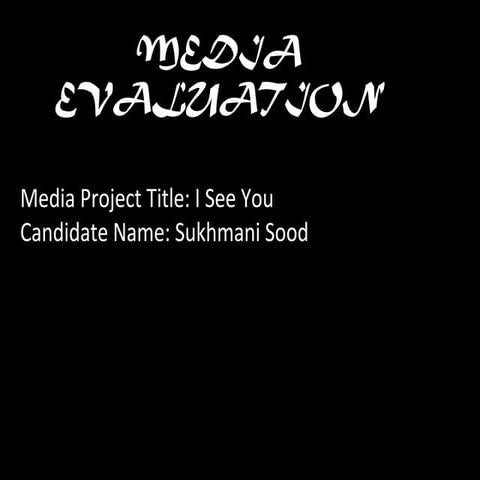 Media Evaluation AS | PPT
