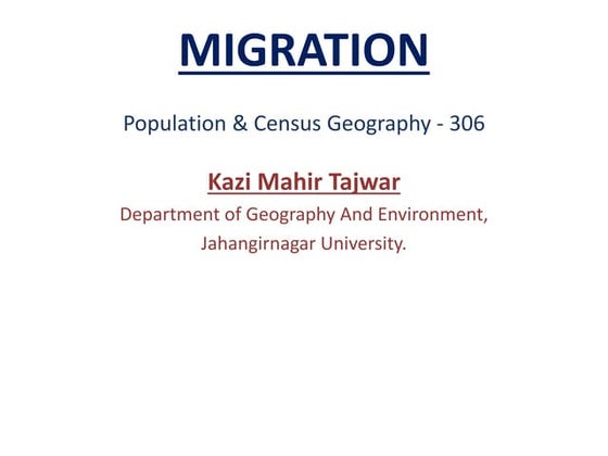 Migration | PPT