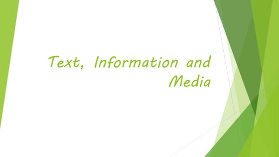 Text media and information | PPT