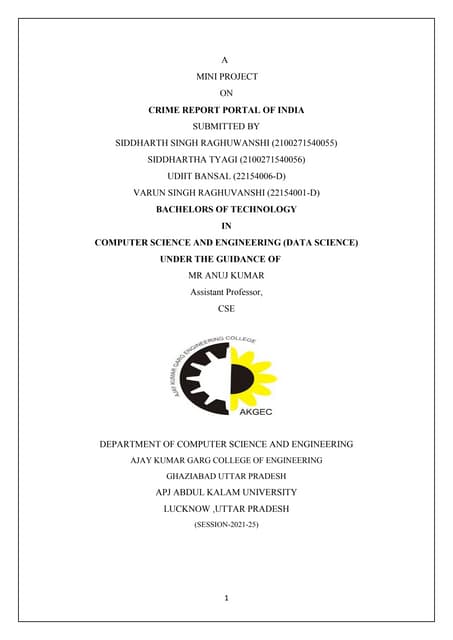 Online Crime Reporting System Presentation.pptx | Crime & Harmful Acts to Individuals, Society ...