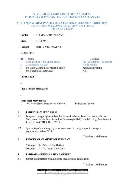 Minit mesyuarat-pembubaran-dan-perlantikan-ahli-jawatankuasa-persatuan-ibu-bapa-dan-guru | DOC