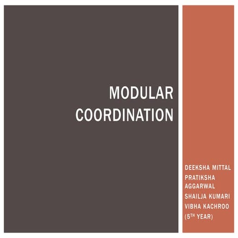 modular coordination | PPT