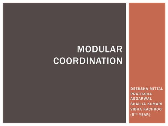 Modular coordination | PPTX | Civil Engineering Industry | Industries