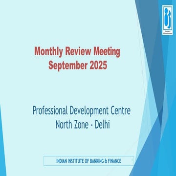 Monthly Review meeting and Update on initiatives | PPTX
