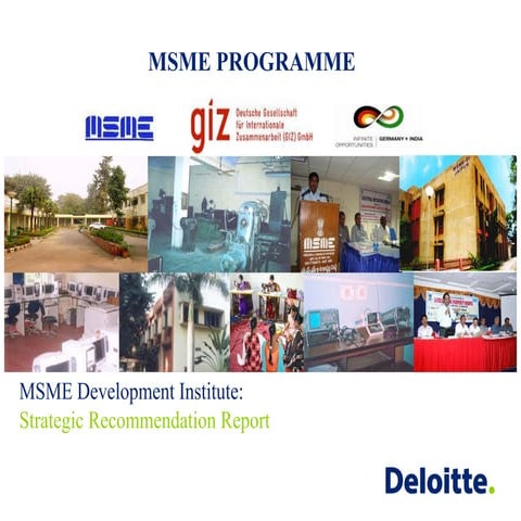 Final msme di-strategic_recommendation_report | PPT