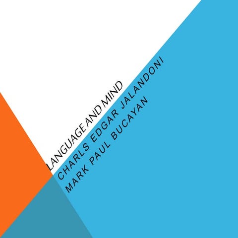 Philosophy of language ( language and Mind ) By Mark Paul Bucayan and ...