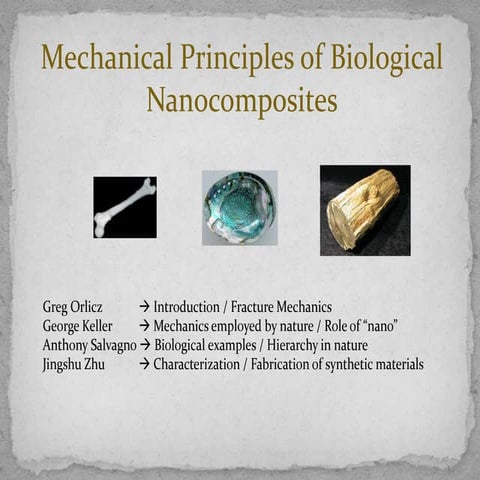 Mechanical Properties of Biological Nanocomposites | PPT | Chemistry ...
