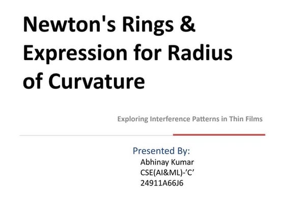 Newton's rings | PDF