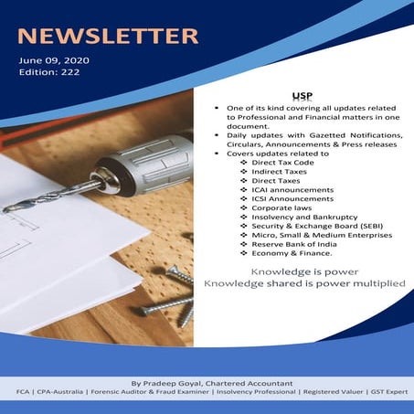 Newsletter on daily professional updates- 09/06/2020 | PDF