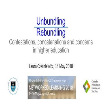 Unbundling Rebundling Higher Education | PPTX