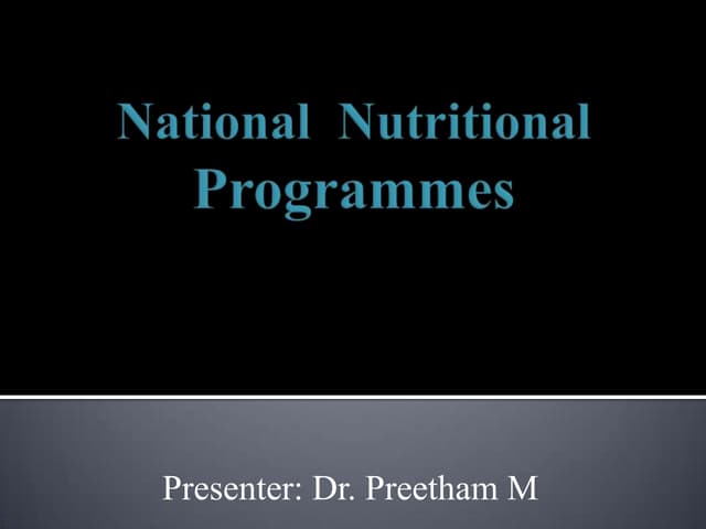 National nutritional programme | PPTX