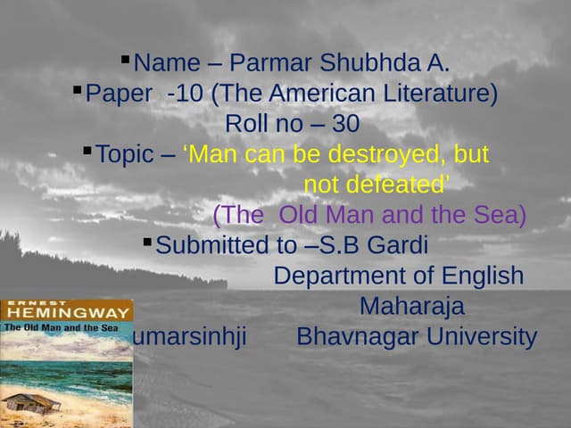 The old man and the sea | PPTX