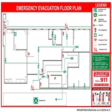 emergency floor plan for office exit recommendation. pptx | PPTX