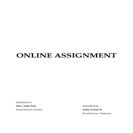 Online assignment | DOCX