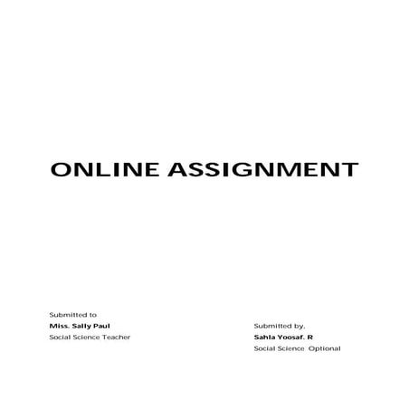 Online assignment | DOCX