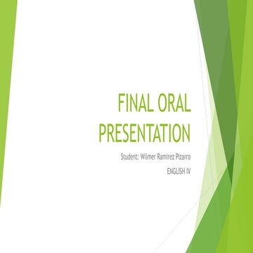 Final oral presentation | PPT