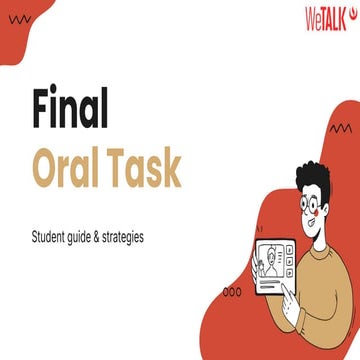 Final Oral Task_Student guide.pdf-Course ingles | PDF