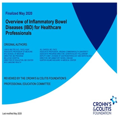 Overview of IBD for Healthcare Professionals | PDF