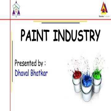 Paint Industry : A Glimpse | PPTX
