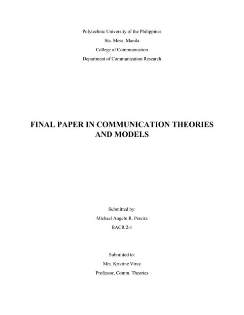 Michael Angelo Pereira presentations