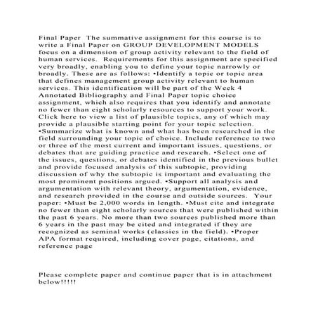 FINAL COURSE PROJECT PRESENTATION (SIGNATURE ASSIGNMENT)You .docx