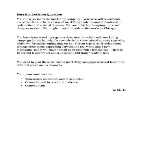 Final part b revision exercise | PDF | Business | Business and Finance