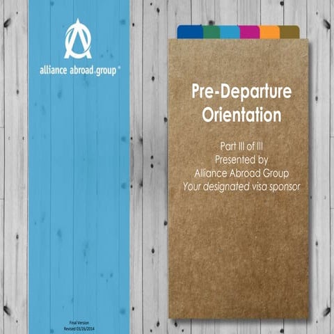 Part III pre-departure orientation | PPT | Government Support and ...