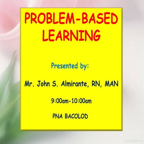 Problem Based Learning In Medical Education | PPT