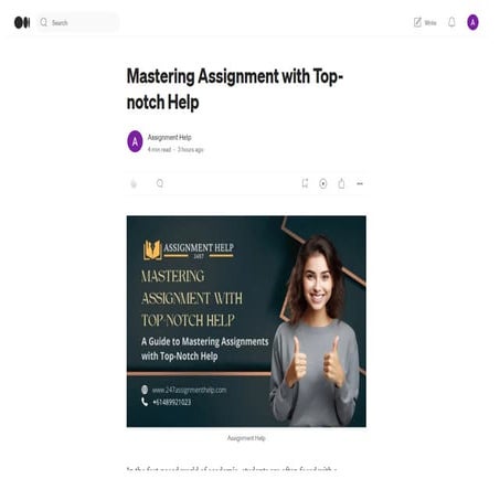 Mastering Assignment with Top-notch Help | PDF