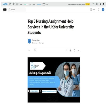 Top 3 Nursing Assignment Help Services in the UK for University Students | PDF