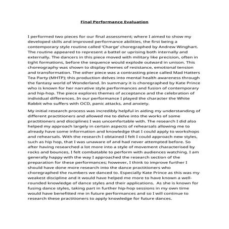 Final Performance Evaluation.docx....... | PDF