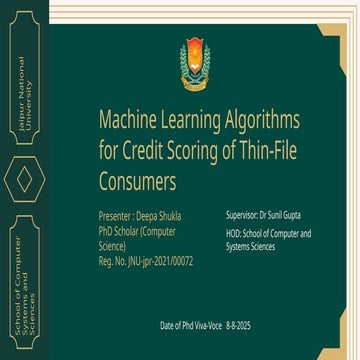 ML Credit Scoring of Thin-File Borrowers | PPTX