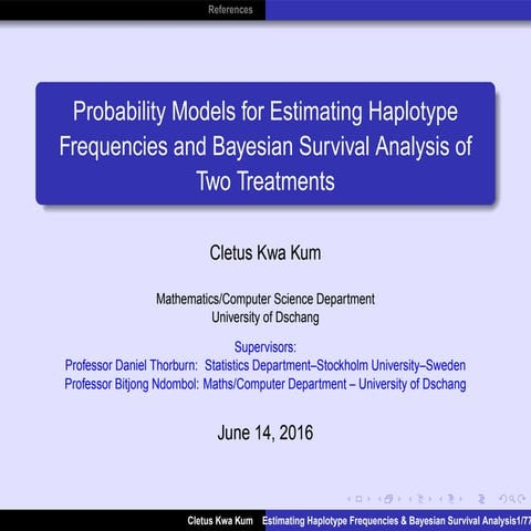 Probability Models for Estimating Haplotype Frequencies and Bayesian ...