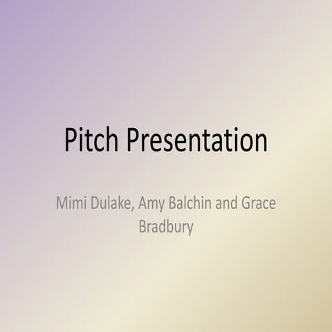 Final pitch presentation | PPTX