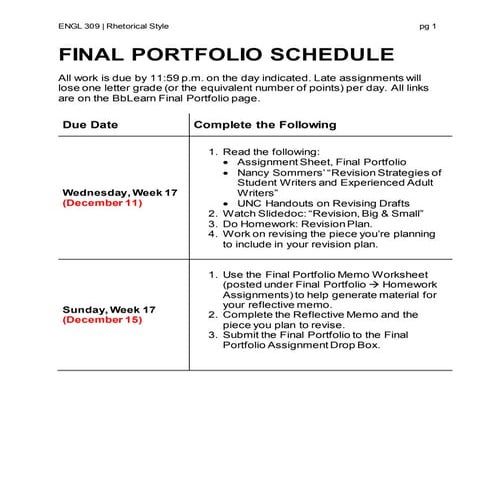 Creative writing portfolio assignment | PDF