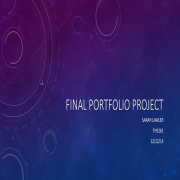 Final portfolio project sarah lawler | PPTX