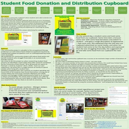 Student Food Donation and Distribution Cupboard | PDF