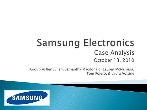Samsung case study Presentation | PPT