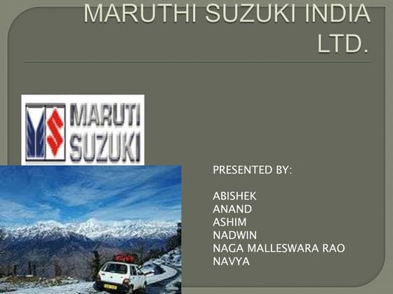 Sales Organization Structure of Maruti suzuki Ltd | PPTX
