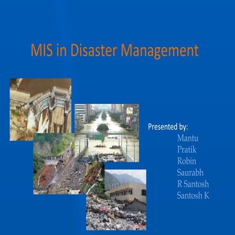 MIS in Disaster Management | PPTX