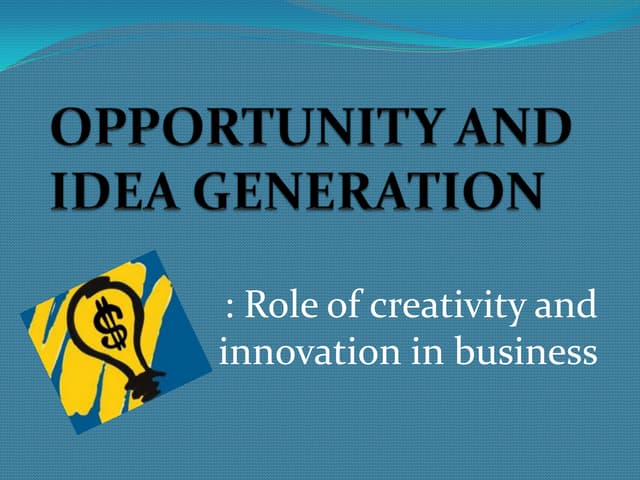 Techniques for Generating Business Ideas for Growth | PPTX