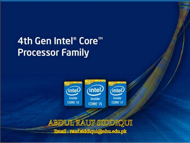 Intel Processors | PPTX