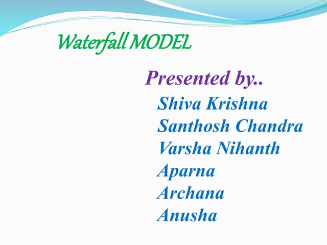 Waterfall Model PPT in Software Engineering | PPTX