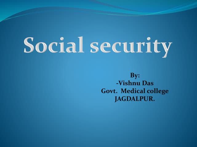 Social Security In India | PPTX