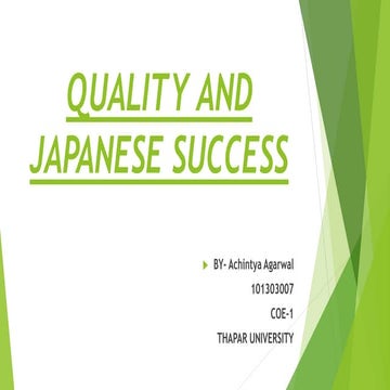 Quality and Japanese Success | PPTX