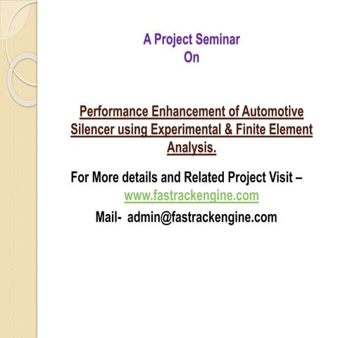By www.fastrackengine.com- Performance Enhancement of Automotive ...