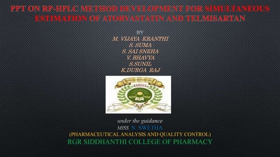 Hplc Method Development And Validation For Simultaneous Estimation Of Doxycycline And Tinidazole